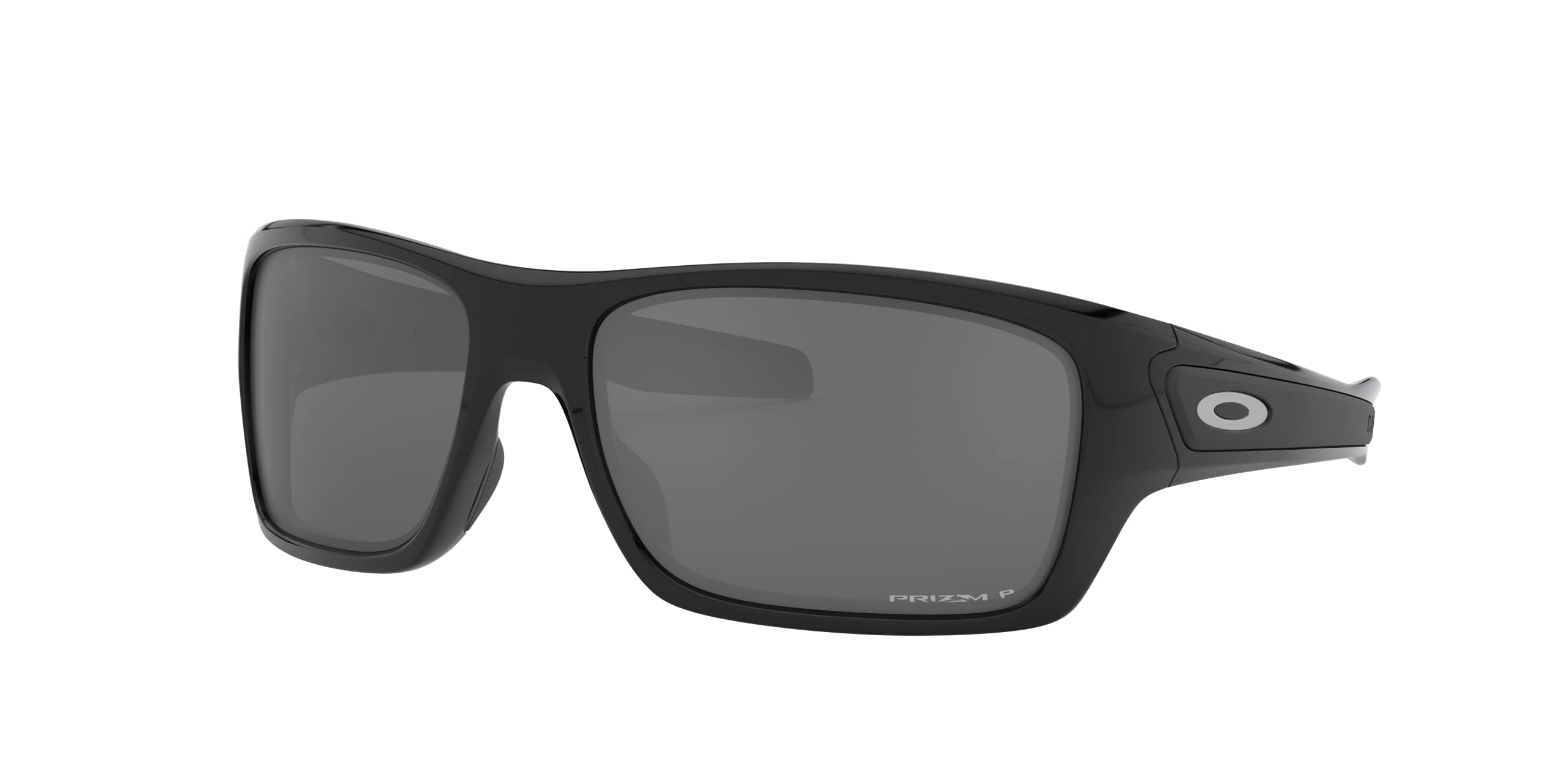 Oakley Men's OO9263 Turbine Rectangular Sunglasses, Polished Black/Prizm Black Polarized, 65 mm