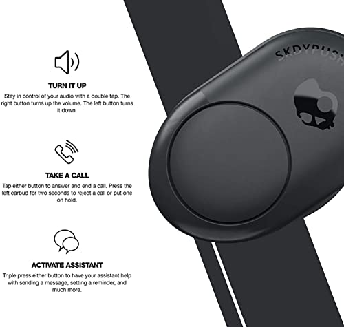 Skullcandy Push XT True Wireless in-Ear Earbud - Black/Gray (Renewed)