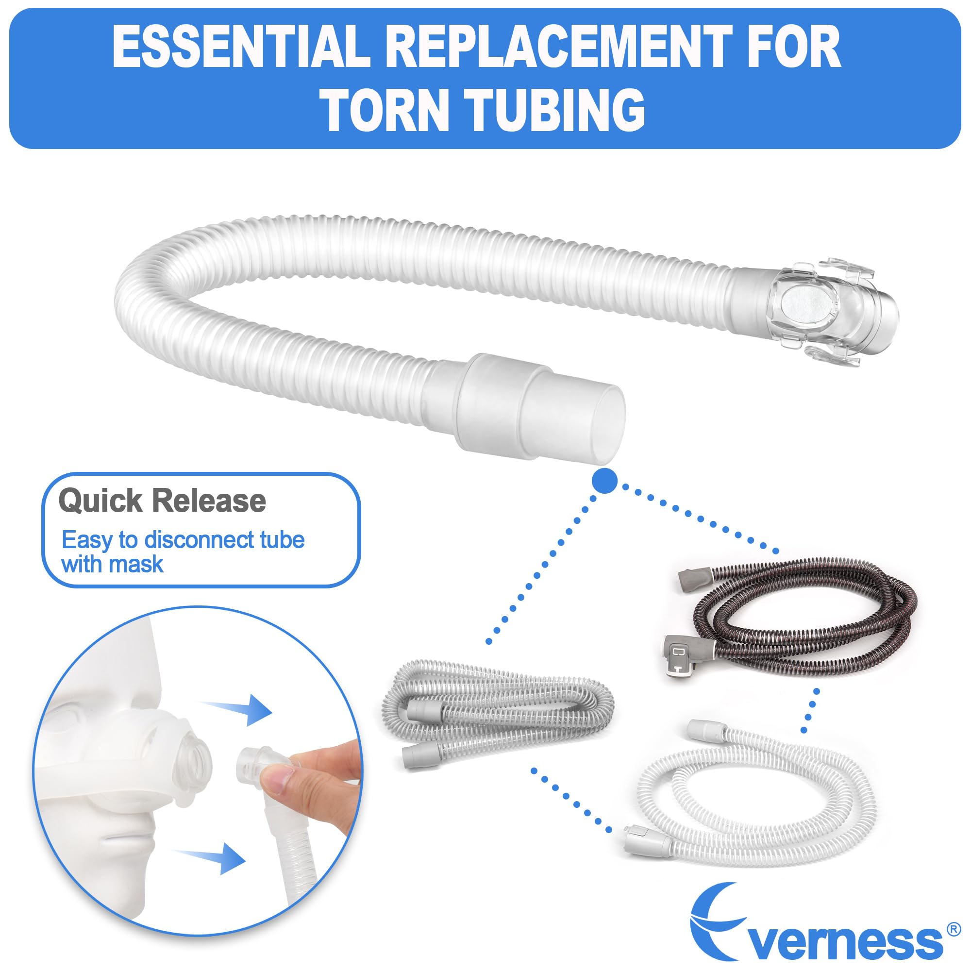 Replacement Set for Wisp Includes Headgear, Short Tube and Frame You Need in One Pack, Great Fit and Durable Use, Excellent Value Replacement Set Supplies by Everness