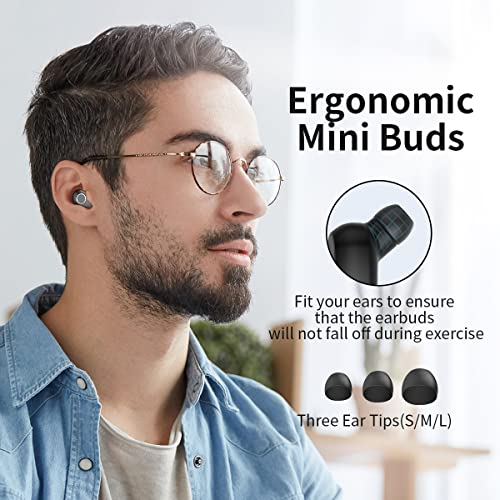 Hiteblaz Wireless Earbuds Bluetooth Headphones, Waterproof Deep Bass Stereo in Ear Earphones, Touch Control with Microphone Headset with Extra Bass for Sport, Running L22
