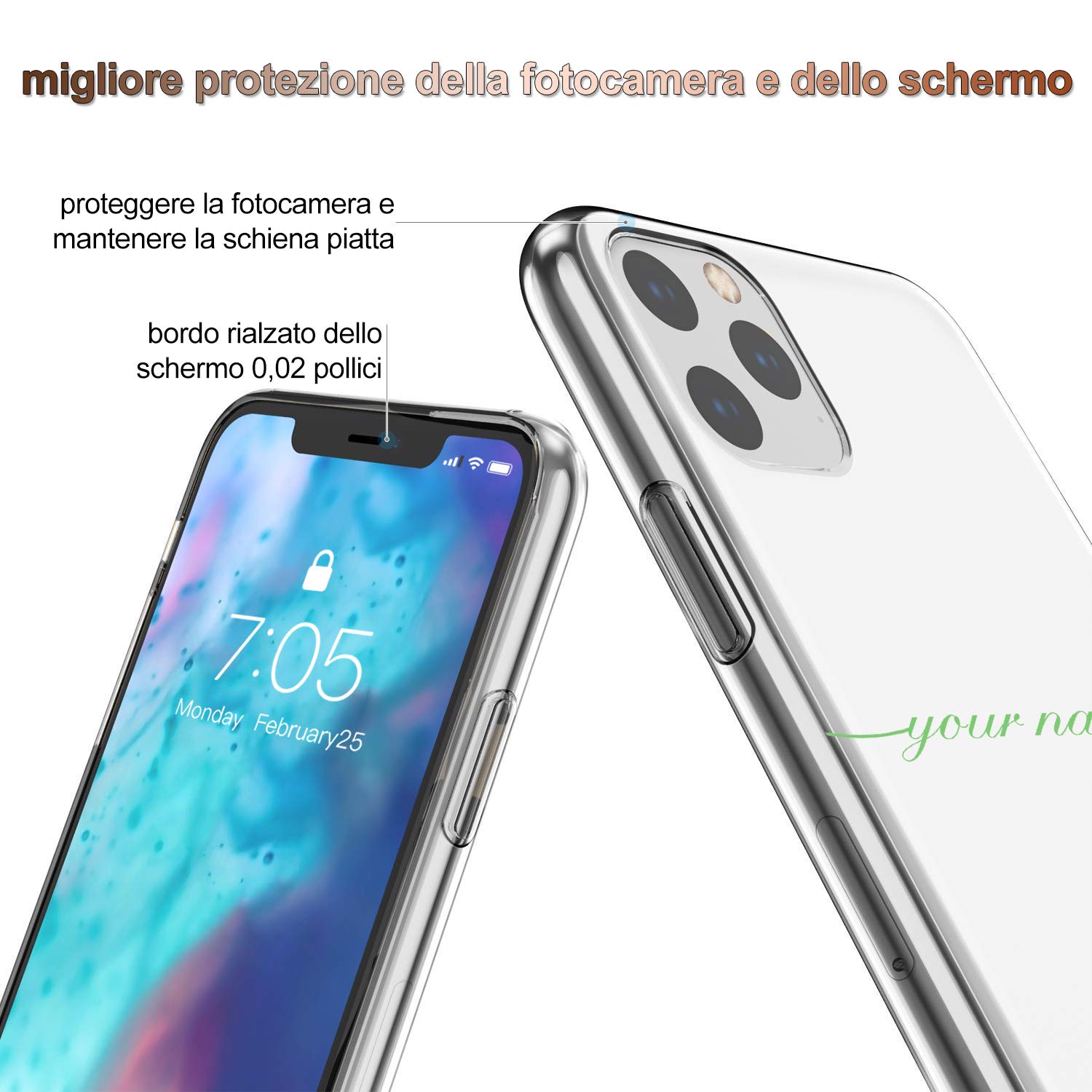 Suhctup Custom Cover for Huawei P30 PRO TPU Case with Heart Text Customizable Gift Case Ultra Thin Soft Clear Silicone Fashion Shockproof Case (Green)