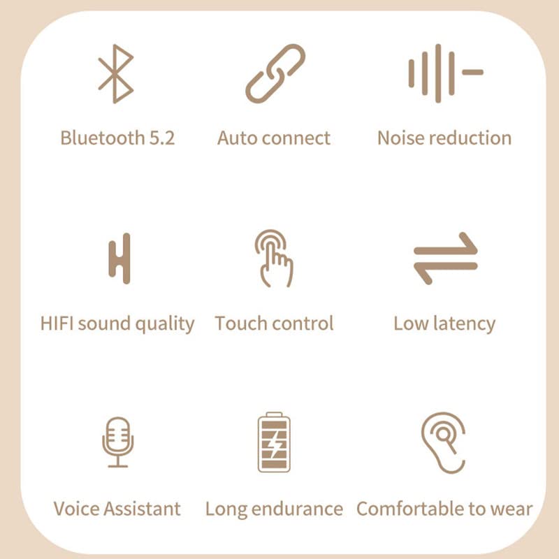 Loluka Bluetooth Headphone Rotate Twist Open True Wireless with Charging Case Earbud Bluetooth Earbuds Stereo Bass Pink Earbuds 5.2 Bluetooth for Music