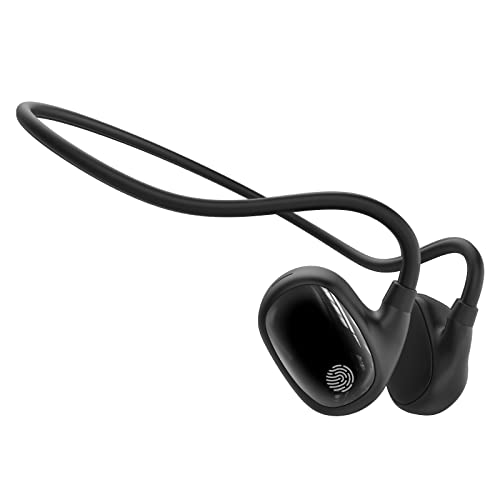Bone Conduction Headphones, Open Ear Headphones, Bluetooth Wireless Earbuds for Running with Hi-Fi Stereo Sound Noise Cancelling Mic, Waterproof Headset for Marathon Skateboarding Cycling