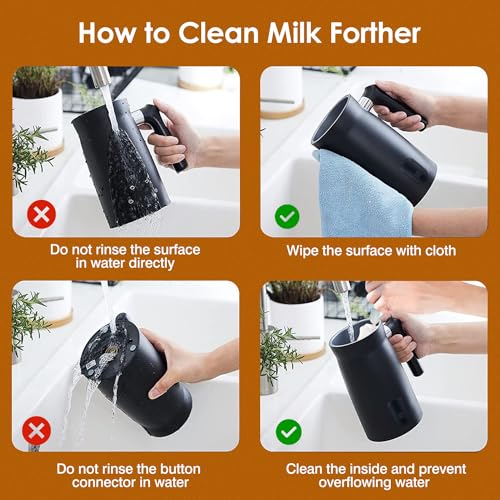 Electric Milk Frother Steamer Milk Foamer 4 in 1 Multifunctional Hot Cold Milk Foam Maker 20oz/390ml Automatic Quiet Milk Warmer Latte Cappuccinos Hot Chocolate (White)
