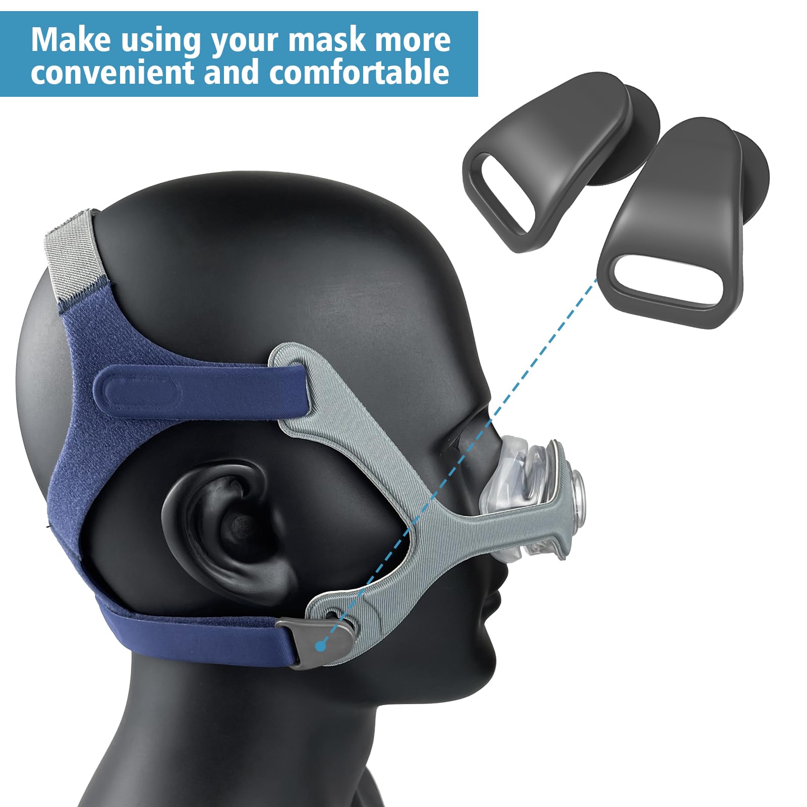 Magnetic Clips For DreamWisp And Wisp 2 Pairs CPAP/BiPAP Mask Headgear Clips Compatible With Respironics Wisp And DreamWisp Nasal CPAP Masks (Gray)
