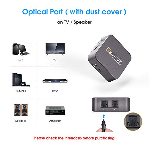 ELUTENG 1X3 Toslink SPDIF Digital Optical Audio Splitter, 3-Way Signal Amplifier with Optical Audio Cable Support LPCM2.0/DTS/Dolby Digital for TV,Home Theater,Sound bar, PS4,Blu-ray,Xbox