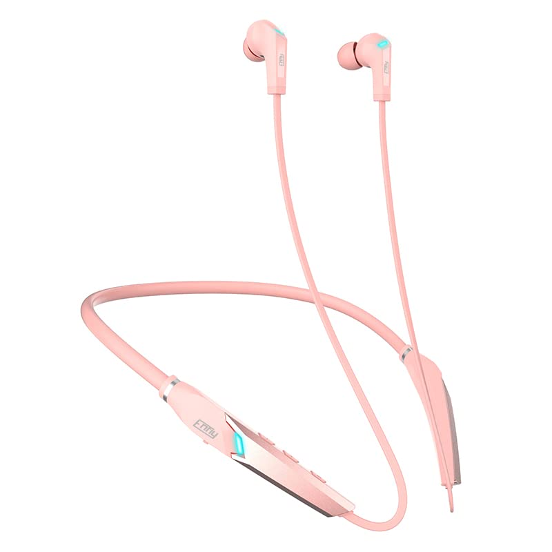 tangsanmei's shop Bluetooth Headset, E5, TWS Neck Hangs Headphones,Answer Phone, Listen to Music, 10 Meters Lossless Transmission, IPX5 Waterproof and Sweat, Suitable for Running, Walk(Pink)