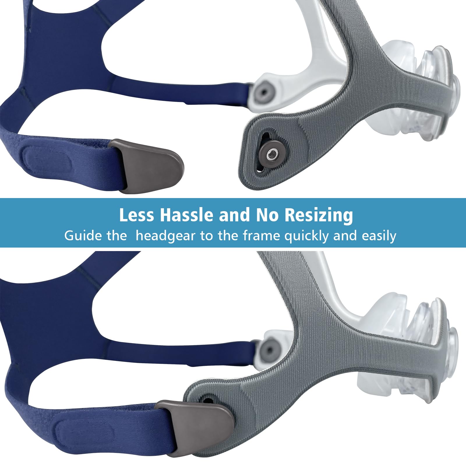 Magnetic Clips For DreamWisp And Wisp 2 Pairs CPAP/BiPAP Mask Headgear Clips Compatible With Respironics Wisp And DreamWisp Nasal CPAP Masks (Gray)