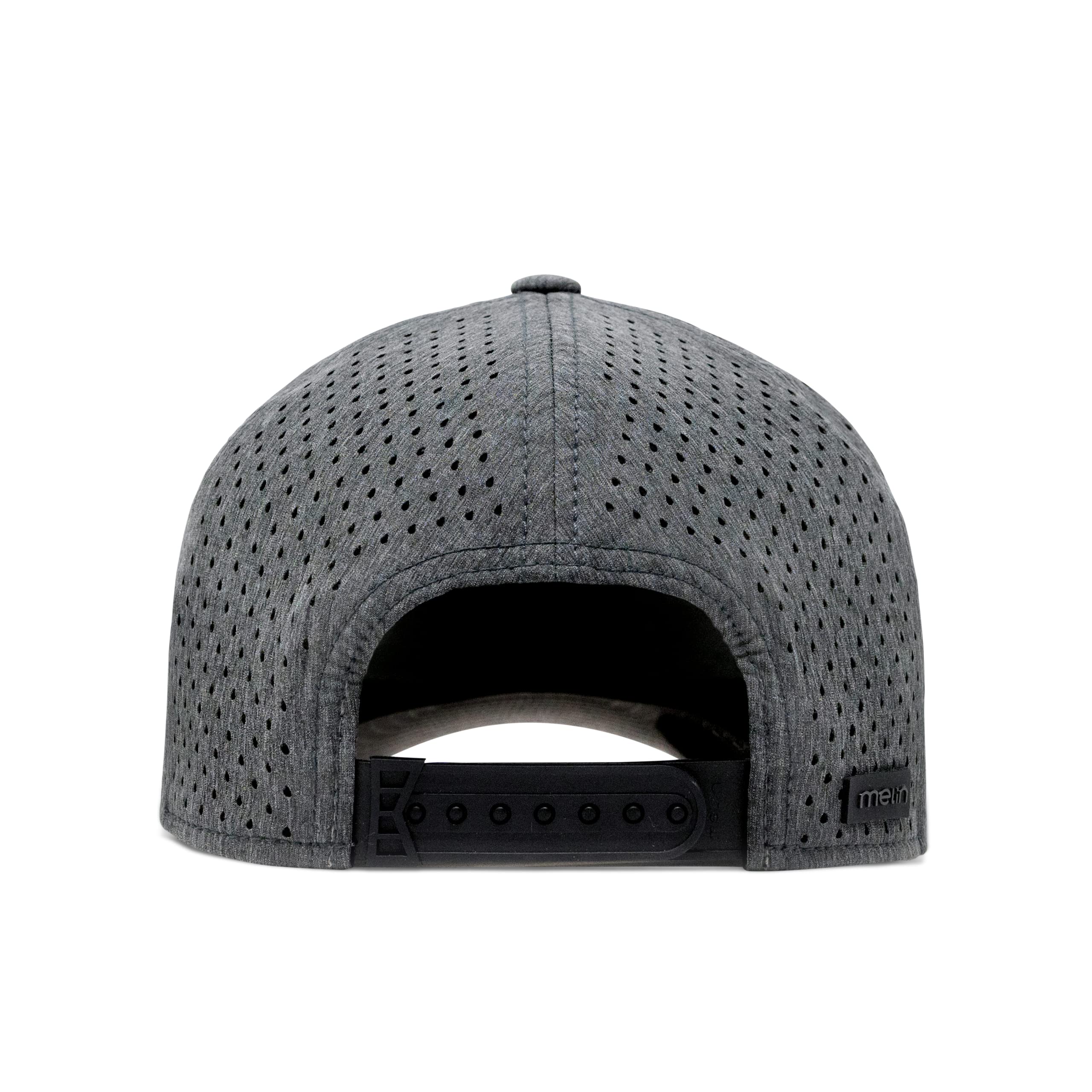 melin A-Game Hydro, Heather Charcoal, Men’s Performance Snapback Hats, Water-Resistant Fitted Baseball Caps for Men & Women, Golf, Running, or Workout Hat, Medium-Large