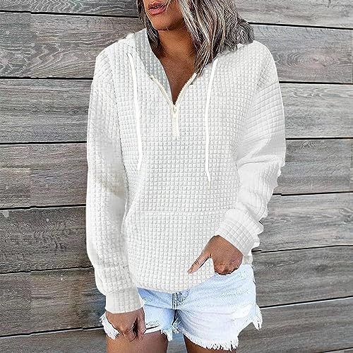 JDHUFEI Oversized Hoodies For Women Casual Sweatshirts drawstring Long Sleeve Pullover Twist Texture Loose Fall Outfits Tops