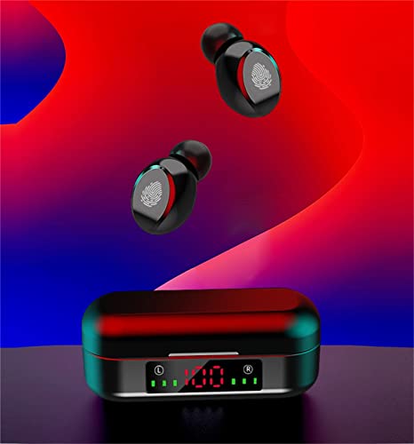 Wireless Earbuds Blue-Tooth 5.0 Earbuds Wireless Charging Case with LED Digital Display, Mini Stereo Headphones in-Ear Ear Buds Sport Headsets Running Headphones for All Smartphones (A)