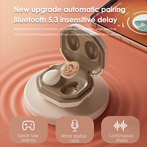 Invisible Sleep Earbuds Smallest Lightest Tiny Noise Cancelling Wireless Ear buds for Sleeping Quiet-Comfort Mini Sleepbuds Bluetooth 5.3 Hidden Headphones for Side Sleepers / Work Small Earplugs