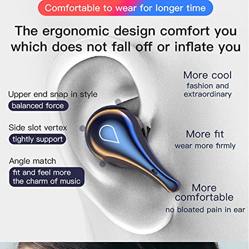 H3S Bluetooth 5.0 Wireless Earbuds IPX7 Waterproof TWS 9D HiFi Stereo Headphones in Ear Built in Mic Headset with 3500mAh Power Bank Mirror