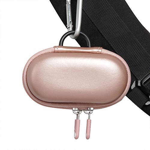 Hermitshell Hard Travel Case for TOZO T10 TWS Bluetooth 5.0 Earbuds True Wireless Stereo Headphones (Rose Gold)