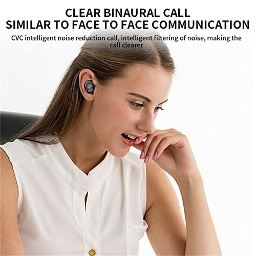 Wireless Earbuds Blue-Tooth 5.0 Earbuds Wireless Charging Case with LED Digital Display, Mini Stereo Headphones in-Ear Ear Buds Sport Headsets Running Headphones for All Smartphones (A)