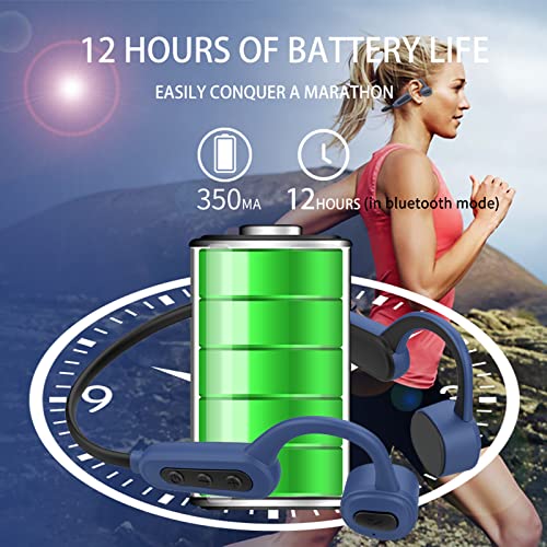 LeBoomon Waterproof Bone Conduction Headphones Wireless Bluetooth 5.0 Built-in 16G Mp3 Player IP68 Waterproof Swimming Headset with Mic for Running Swimming Cycling Gym