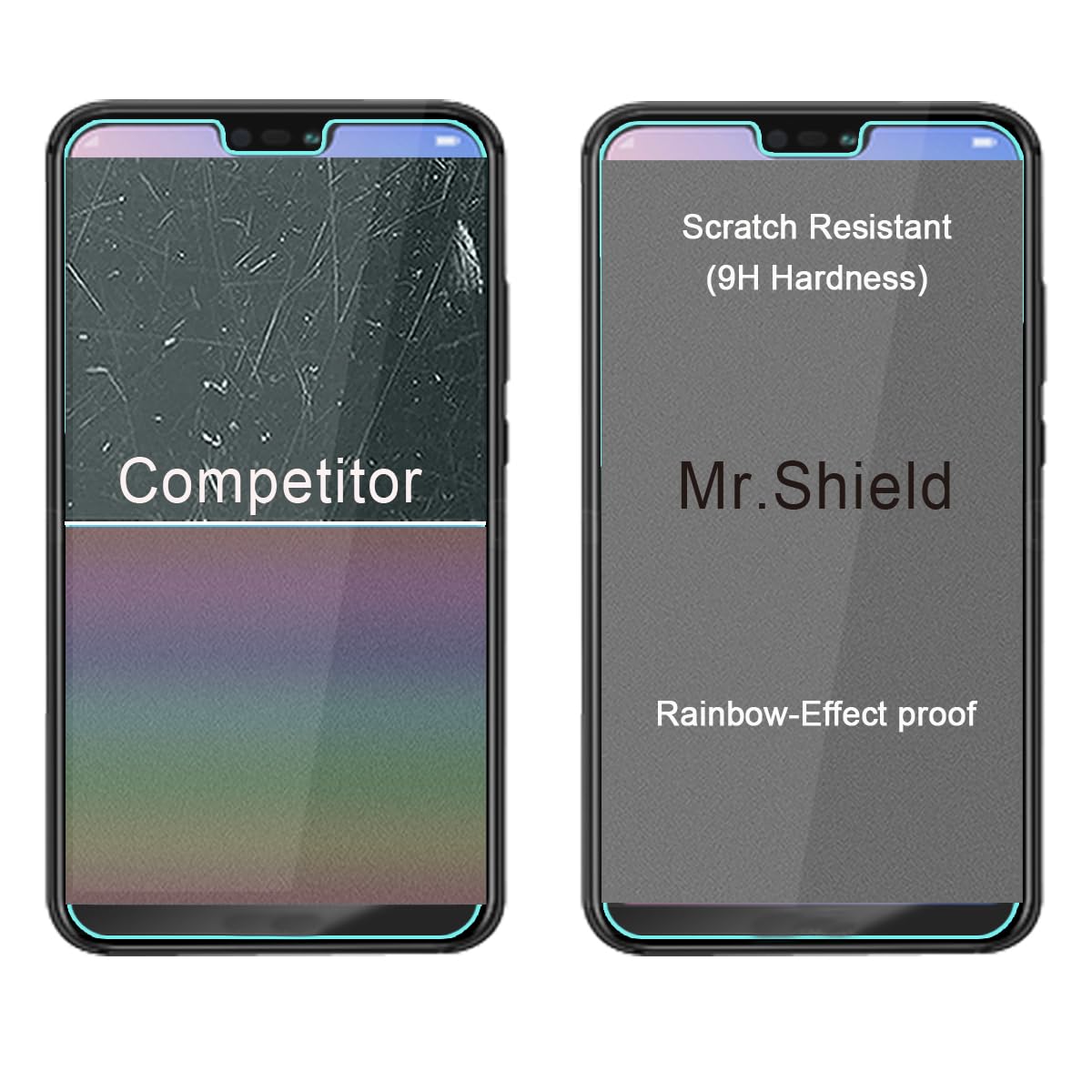 Mr.Shield [3-PACK] Designed For Huawei P20 Lite [Tempered Glass] Screen Protector with Lifetime Replacement