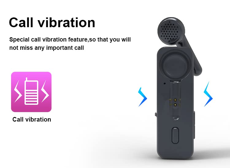 Bluetooth Headset with MIC, Bluetooth 5.1 Bluetooth earpiece, in-Ear Wireless Earphones for Anti-Loss 2022 Wireless Earbuds Business,Office and Driving.(Black, 30 Days Free Replacement)