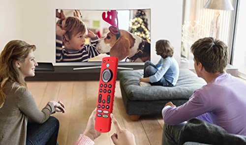 Silicone Cover for NS-RCFNA-21 Insignia/Toshiba Firetv Remote, Silicone Protective Case for TV Omni Series and TV 4-Series 4K Remote with Lanyard(Black)