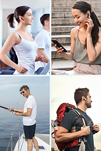 Kingstar Waterproof Earbuds Wireless Headphones for iPhone Android, in-Ear True Bluetooth Earbuds with Microphone Touch Control Auto Pairing True Shockproof Dockproof Blue Tooth Ear Buds for Sport