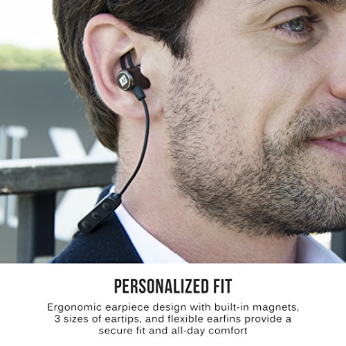 MEE audio EarBoost EB1 Bluetooth Wireless Adaptive Audio Enhancement Earphones