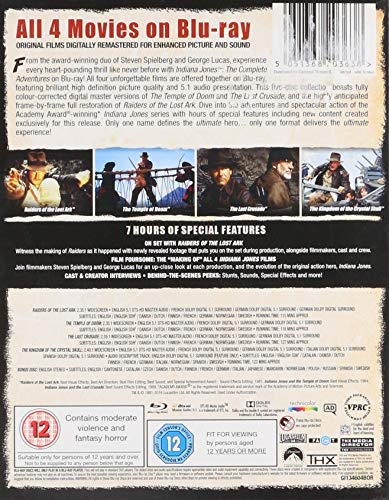 Indiana Jones The Complete Adventures [Blu-ray] (Region Free)