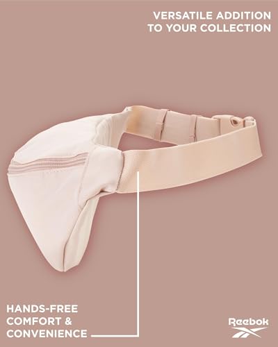 Reebok Fanny Pack - Lightweight Stylish Crossbody Waist Belt Bags for Women and Men with Adjustable Strap, Light Brown Foundation