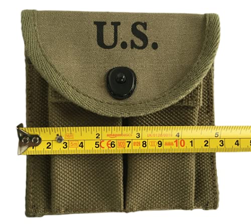 (Pack of 5) U.S WWII M1 Carbine Buttstock Ammo Ammunition Cartridge Magazine Pouch WW2