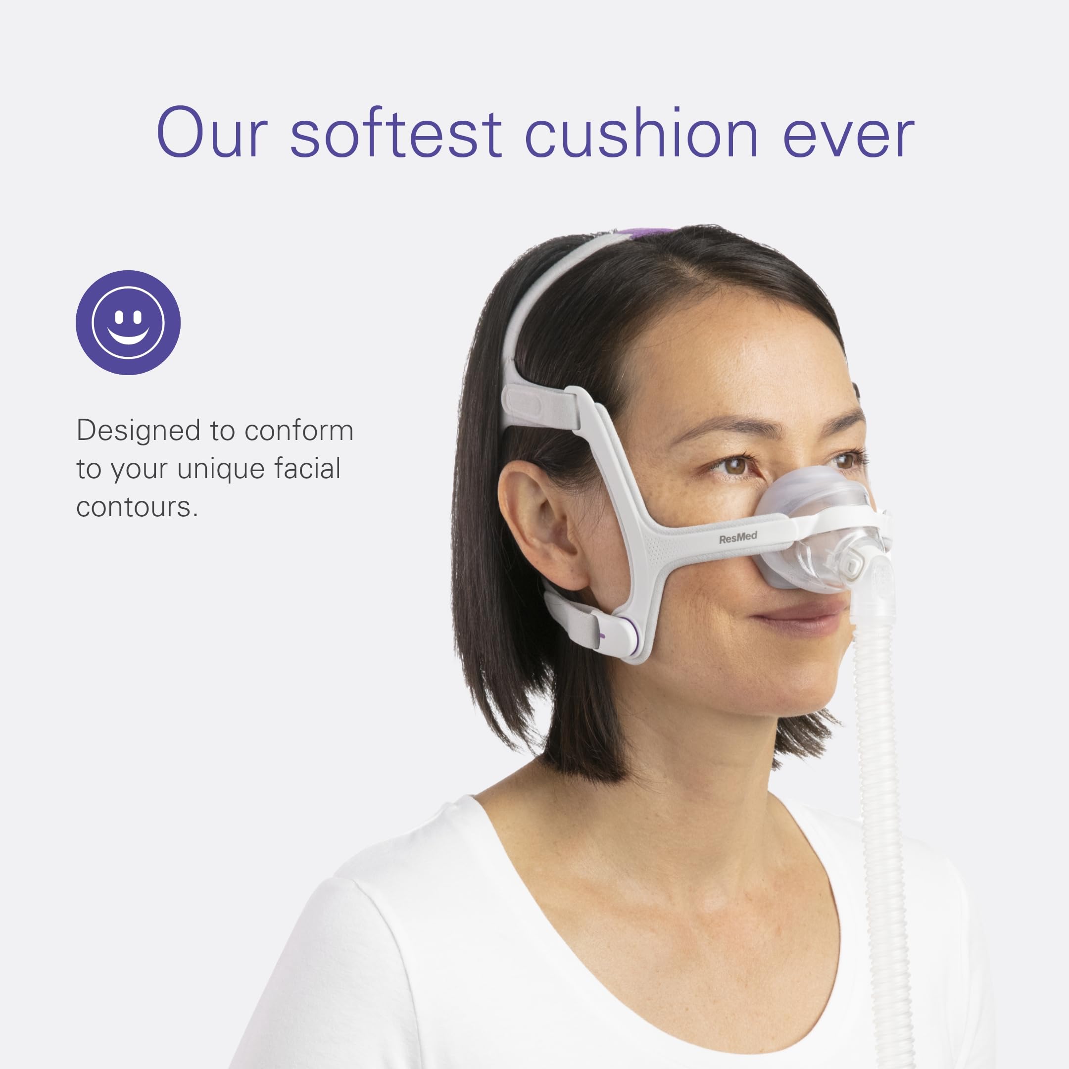 ResMed Airtouch N20 Cushion - CPAP Nasal Mask with Memory Foam Cushion & Magnetic Clips - Premium CPAP Part - Small
