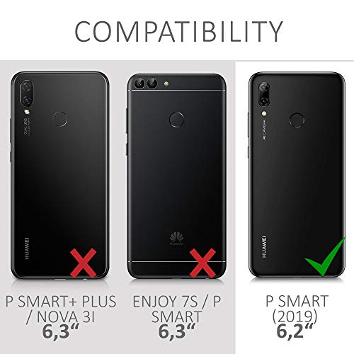 kwmobile Case Compatible with Huawei P Smart (2019) Case - Soft Slim Protective TPU Silicone Cover - Mauve