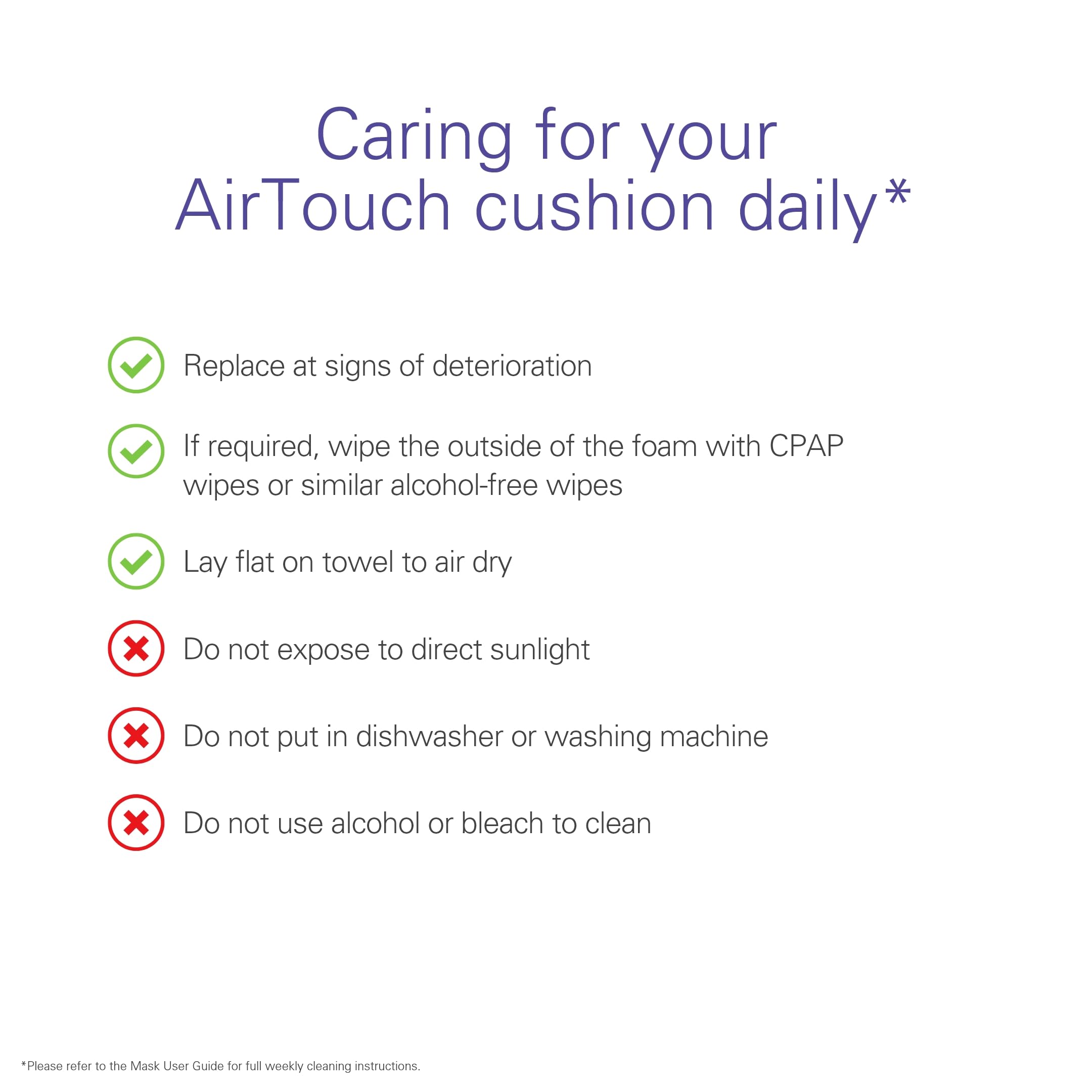 ResMed Airtouch N20 Cushion - CPAP Nasal Mask with Memory Foam Cushion & Magnetic Clips - Premium CPAP Part - Small