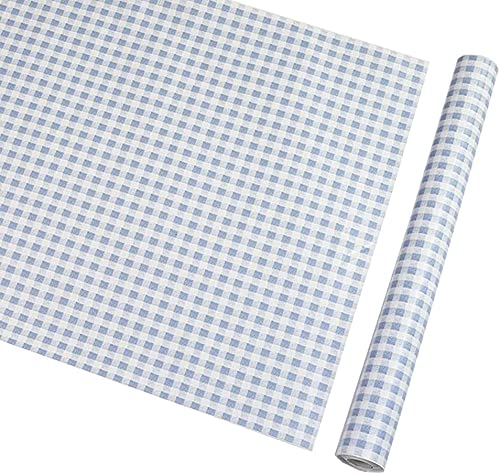 Gow4u Decorative Gingham Dresser Drawer Shelf Liner Self Adhesive Vinyl Contact Paper for Kitchen Cabinets Pantry Refrigerators Arts Crafts Decal (Yellow, 17.7x117 Inches)
