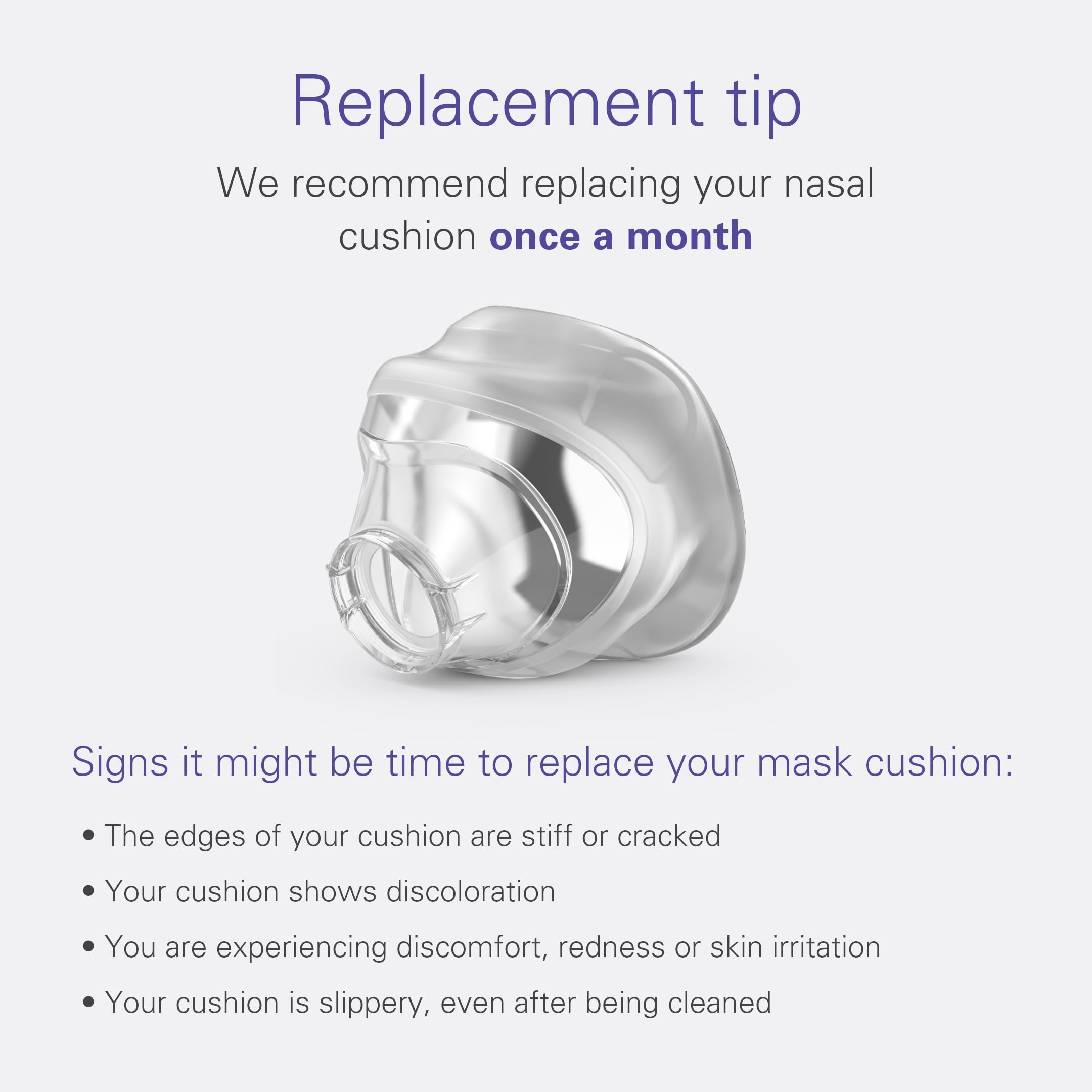 ResMed Airtouch N20 Cushion - CPAP Nasal Mask with Memory Foam Cushion & Magnetic Clips - Premium CPAP Part - Small
