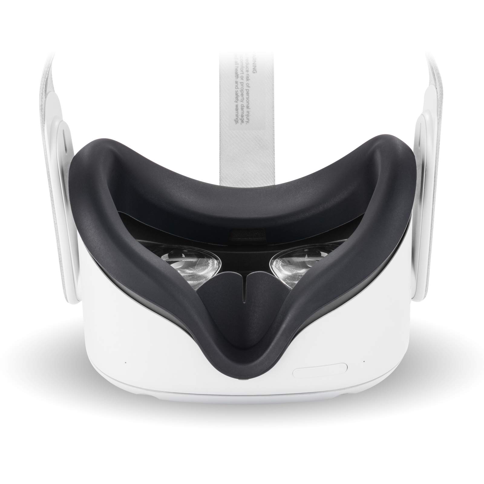 Compatible with Oculus Quest 2 Accessories, Silicone Face Cover, VR Shell Cover,Touch Controller Grip Cover,Protective Lens Cover,Disposable Eye Cover(Black)