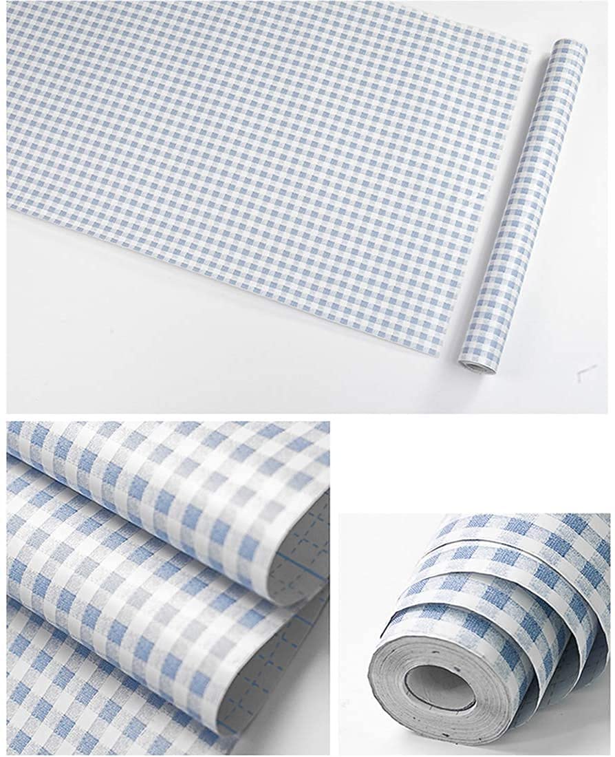 Gow4u Decorative Gingham Dresser Drawer Shelf Liner Self Adhesive Vinyl Contact Paper for Kitchen Cabinets Pantry Refrigerators Arts Crafts Decal (Yellow, 17.7x117 Inches)