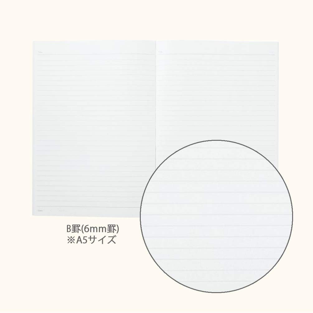 KOKUYO ME Composition Notebook, 1 Pack A5 Comp Book with B 6mm Ruled, 70 Sheets, School Lined Notebook in Tofu White, Journal Notebook for Women Work Study Note Taking. Japan Import (KME-NB665W)