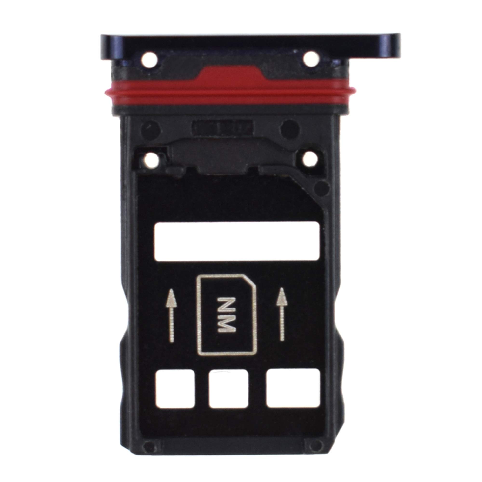 Dual Sim Card Tray with Micro SD Slotwith Waterproof Rubber Ring Replacement for Huawei Mate 20 Pro Phantom Black LYA-L09 LYA-L29 LYA-AL00 LYA-AL10 LYA-TL00