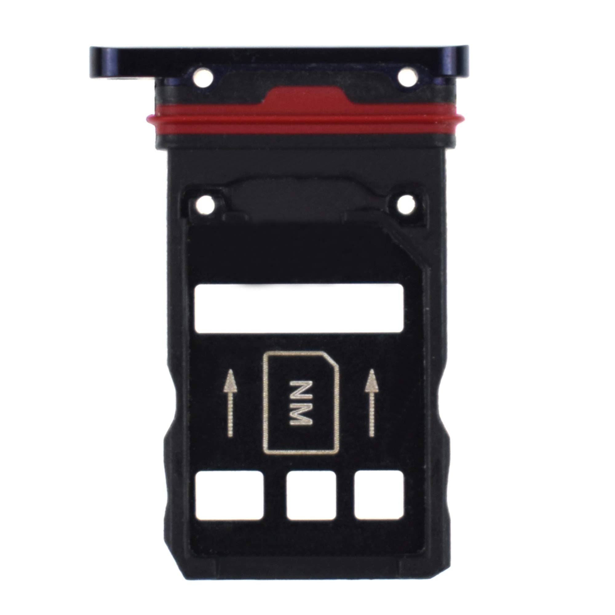 Dual Sim Card Tray with Micro SD Slotwith Waterproof Rubber Ring Replacement for Huawei Mate 20 Pro Phantom Black LYA-L09 LYA-L29 LYA-AL00 LYA-AL10 LYA-TL00