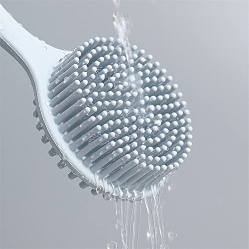 TBMAKE Body Brushes Long Handle Double-Sided Bath Shower Brush Back Massage Exfoliation Wisp Body Scrub Brush (Color : Blue)