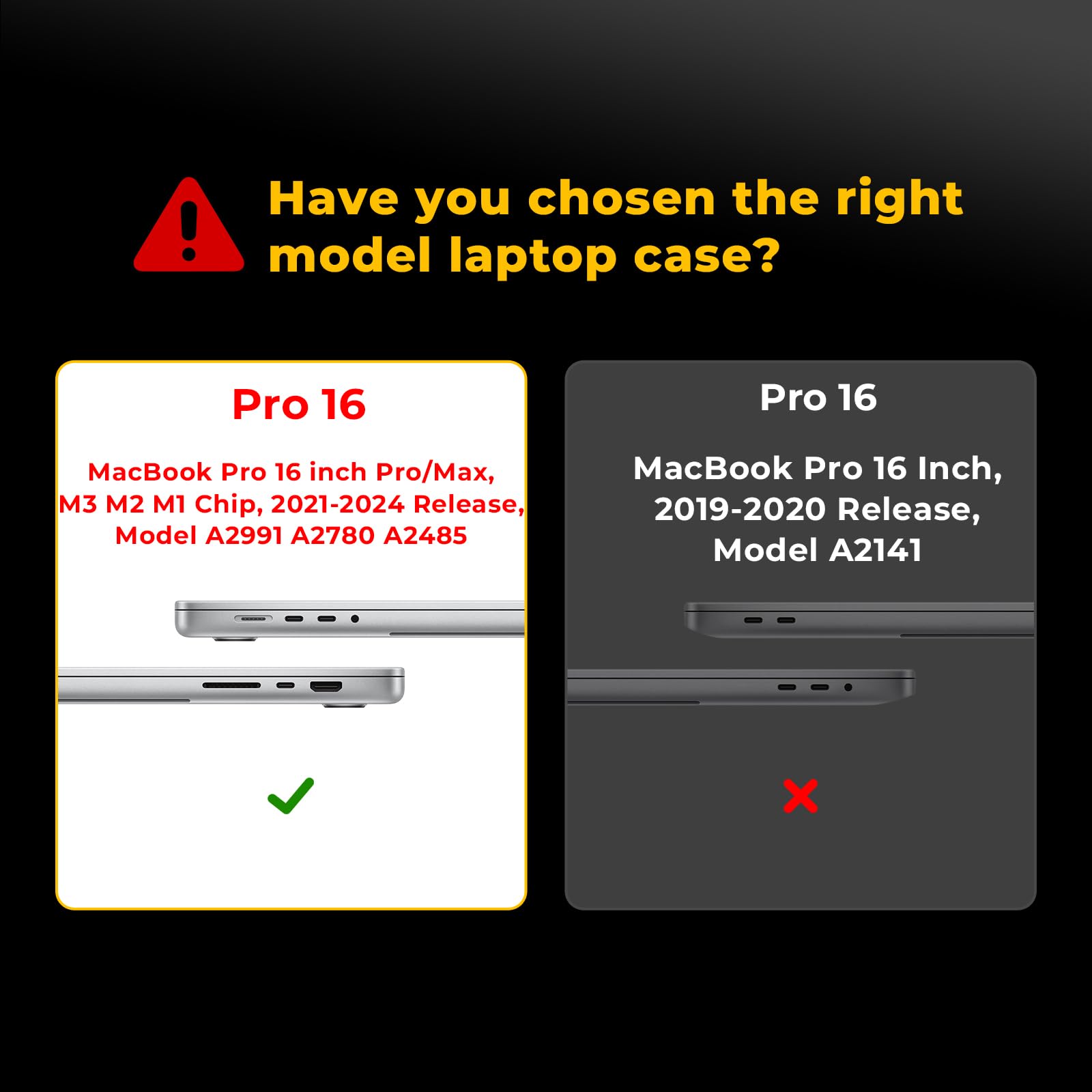 EooCoo Hard Case Clear Compatible for Newest MacBook Pro 16 Inch Case Release 2023 2022 2021 Model M2 A2780 M1 Pro M1 Max A2485 with Keyboard Cover, Screen Protector - Crystal Clear