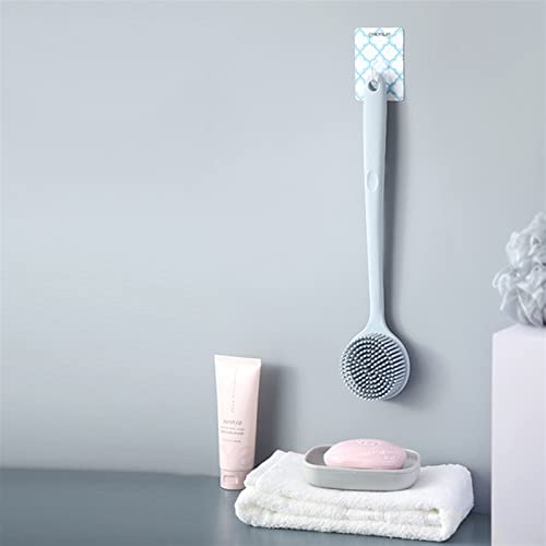 TBMAKE Body Brushes Long Handle Double-Sided Bath Shower Brush Back Massage Exfoliation Wisp Body Scrub Brush (Color : Blue)