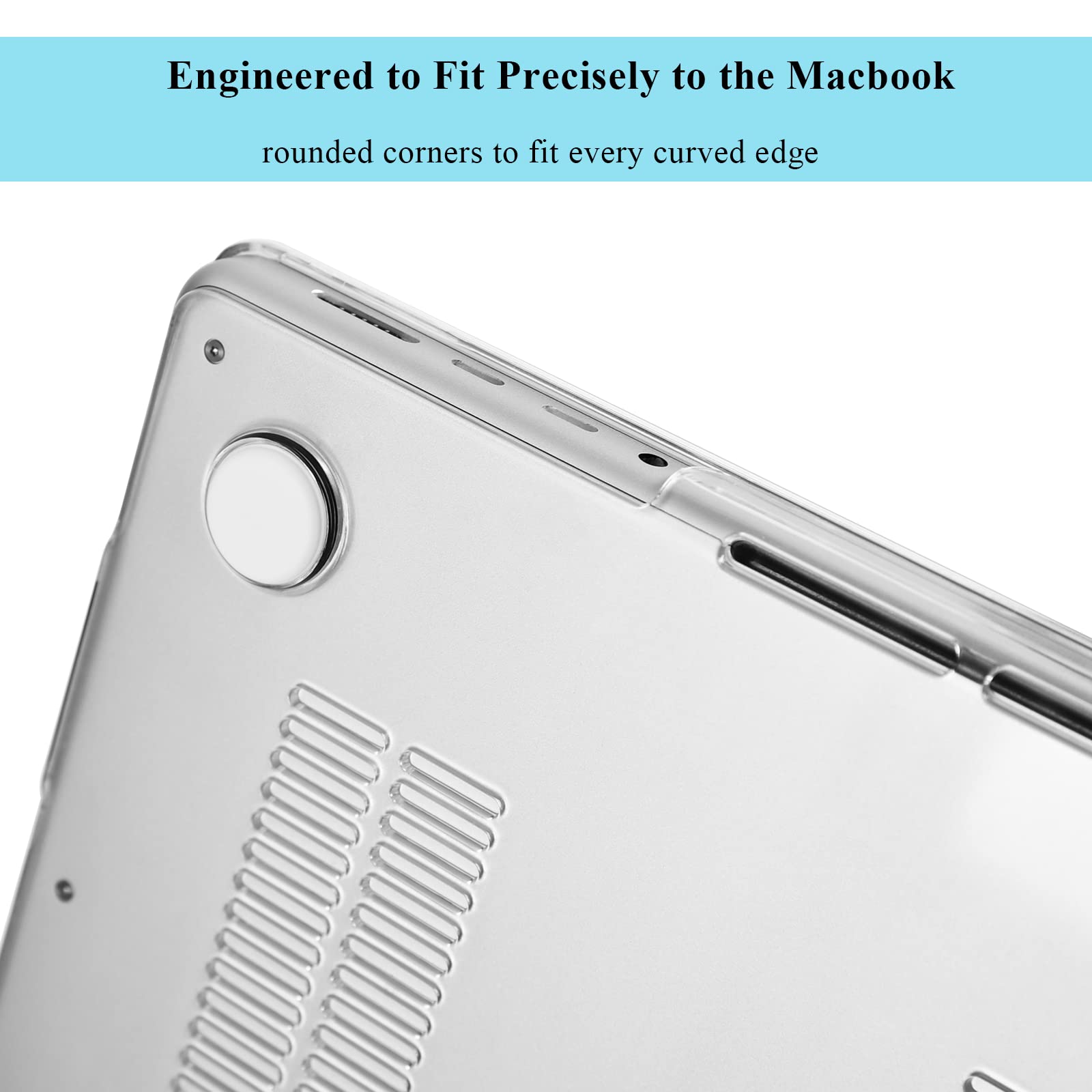 EooCoo Hard Case Clear Compatible for Newest MacBook Pro 16 Inch Case Release 2023 2022 2021 Model M2 A2780 M1 Pro M1 Max A2485 with Keyboard Cover, Screen Protector - Crystal Clear