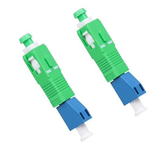 2Pcs Singlemode SC/APC Male to LC/UPC Female Adapter Fiber Optic Connector FTTH Adaptor Convertor for Visual Fault Locator