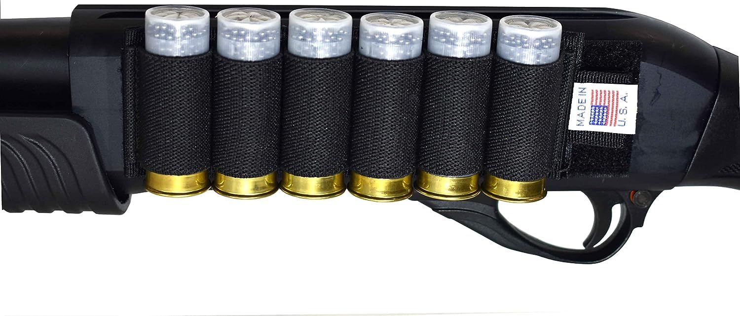 Trinity Shell Holder Compatible with Benelli M4 12 Gauge Pump Shells Carrier Hunting Accessory Holder Tactical Shell Pouch Ammo Shell Round slug Carrier Reload Adapter Target. Black