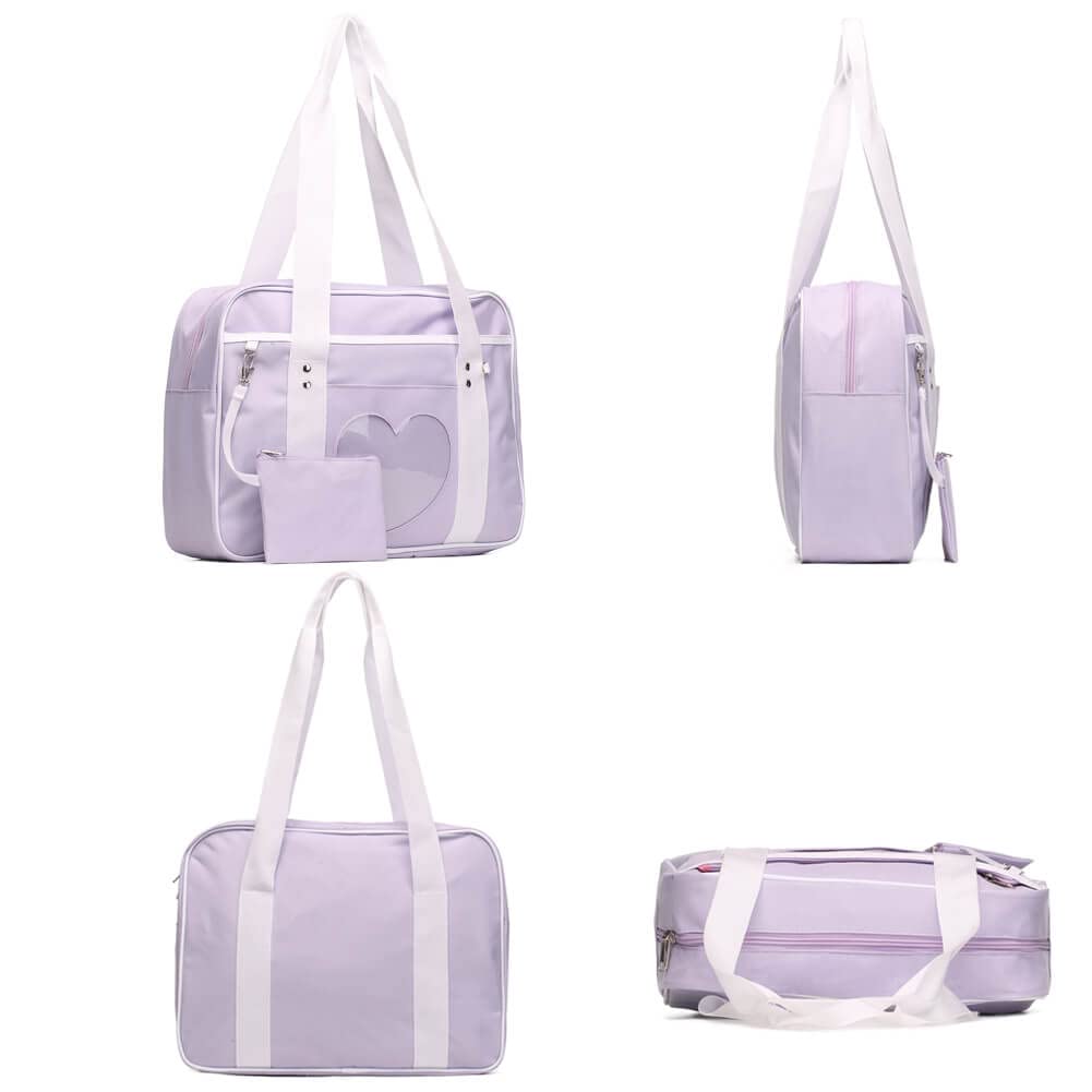 STEAMEDBUN Kawaii Ita Bag Japanese School Bag Cute Tote Bag Large Shoulder Anime Heart Purse