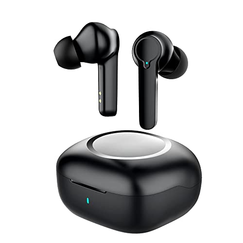 WPOW Wireless Earbuds,Noise Cancelling Earbuds Built-in 4 Mic, Bluetooth Headphones,IPX5 Waterproof, Deep Bass Bluetooth 5.1,Music Earbuds,Gaming Headphones