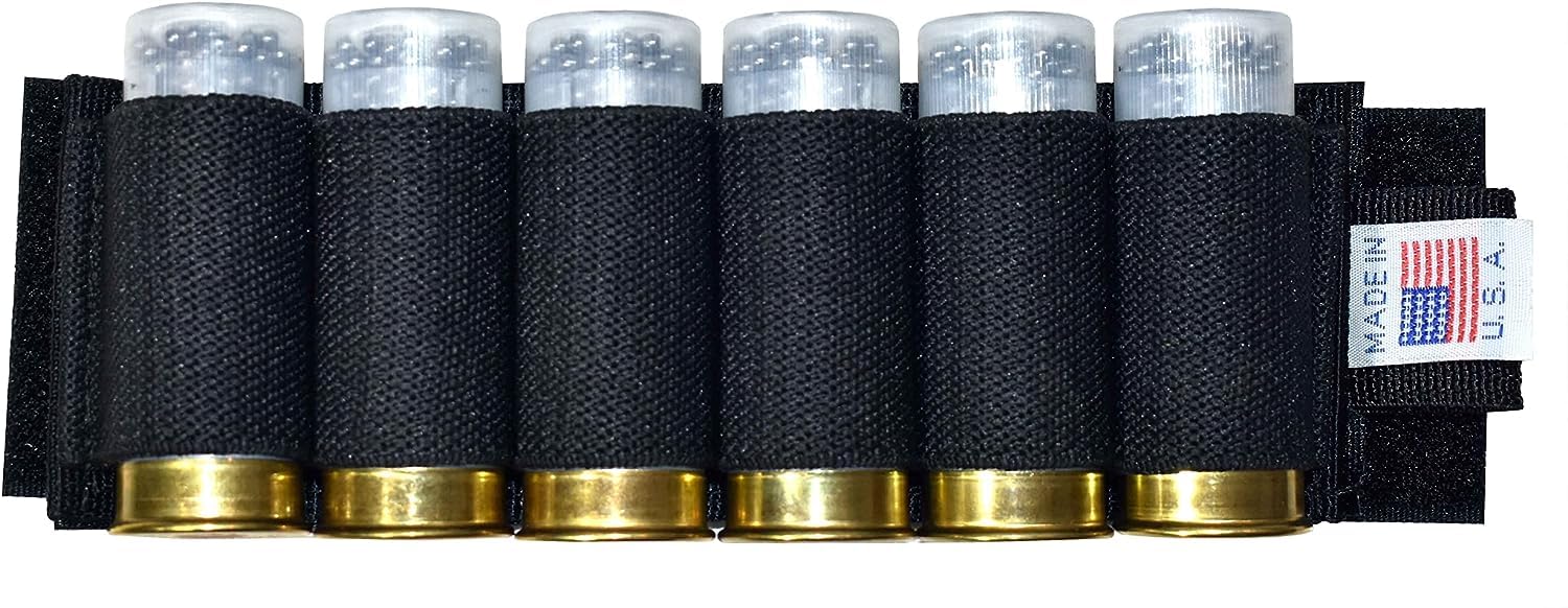 Trinity Shell Holder Compatible with Benelli M4 12 Gauge Pump Shells Carrier Hunting Accessory Holder Tactical Shell Pouch Ammo Shell Round slug Carrier Reload Adapter Target. Black