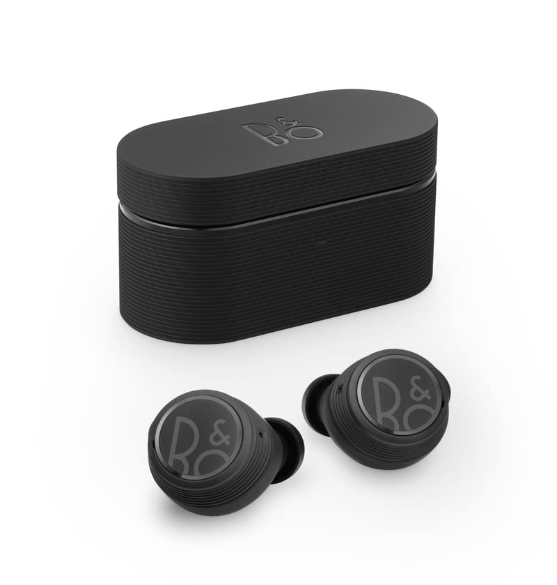 Bang & Olufsen Beoplay E8 Sport True Wireless in-Ear Bluetooth Earphones with Customizable Comfort Fit, Microphones and Touch Control and Wireless Charging Case, Black (Renewed Premium)