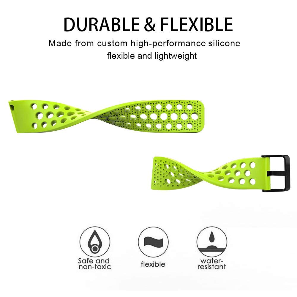 200Pcs Compatible for Huawei GT 2e Band, Blueshaw Silicone Replacement Wristbands Sport Strap with Metal Buckle for Compatible with Huawei GT2e 46mm Smartwatch (Green)