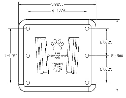 PAW International Single Black Polymer RV Wall Mount